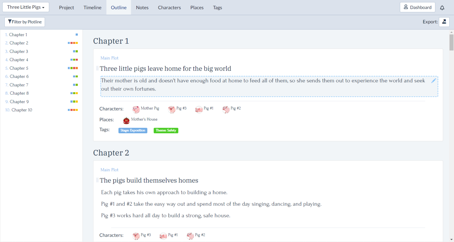 Screenshots - Plottr