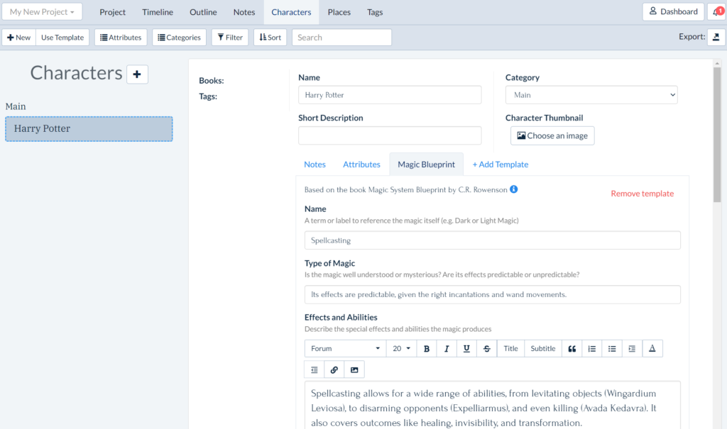 13 Magic Blueprint Keys to Spellbinding Characters [Template]