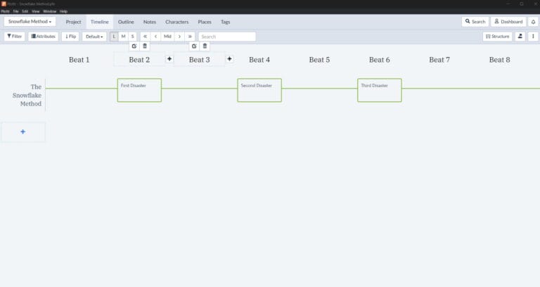 Snowflake Method Plot Template: Drive Tension Through Disasters - Plottr