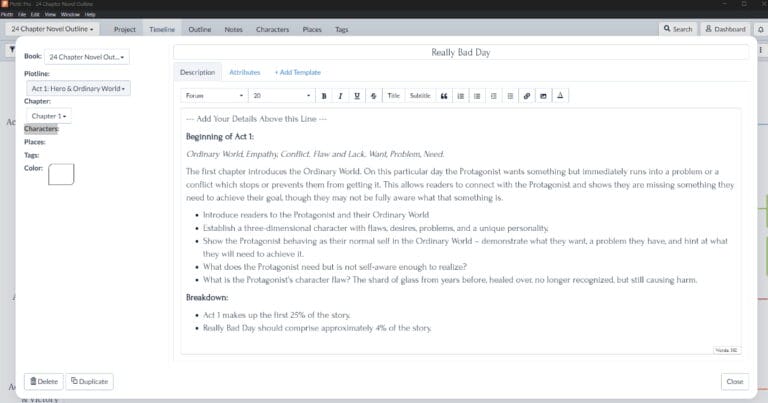 24 Chapter Novel Outline: From Ordinary World to Victory - Plottr