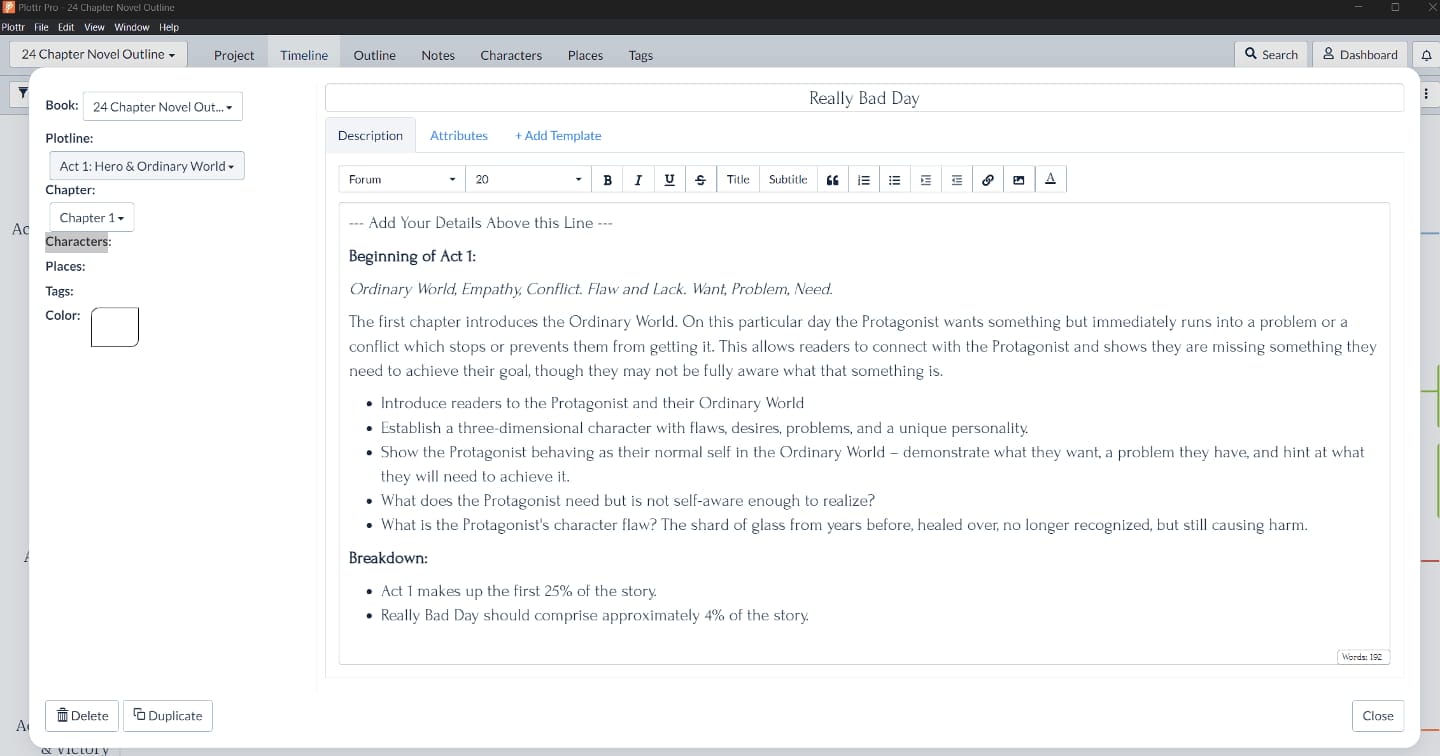24 Chapter Novel Outline: From Ordinary World to Victory - Plottr