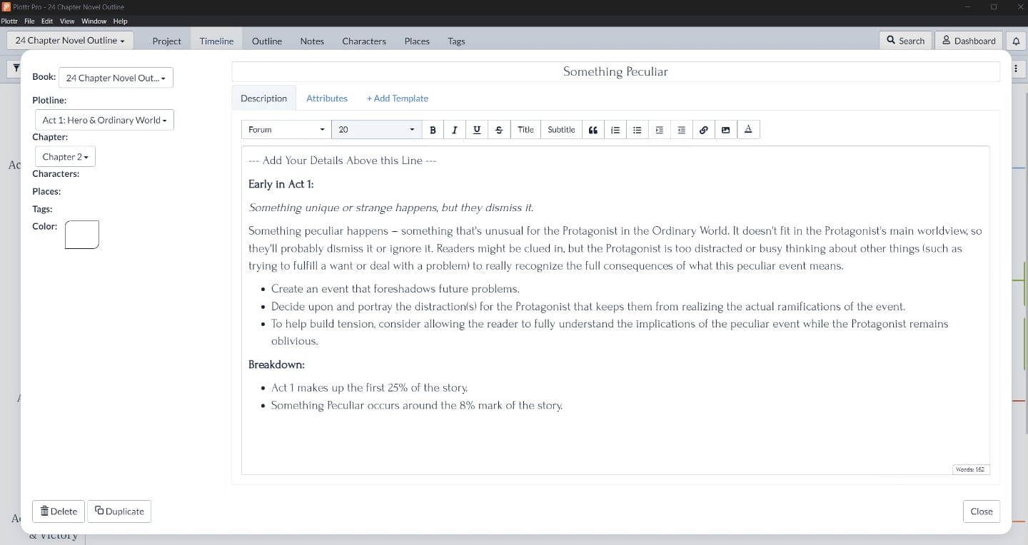 24 Chapter Novel Outline: From Ordinary World to Victory - Plottr