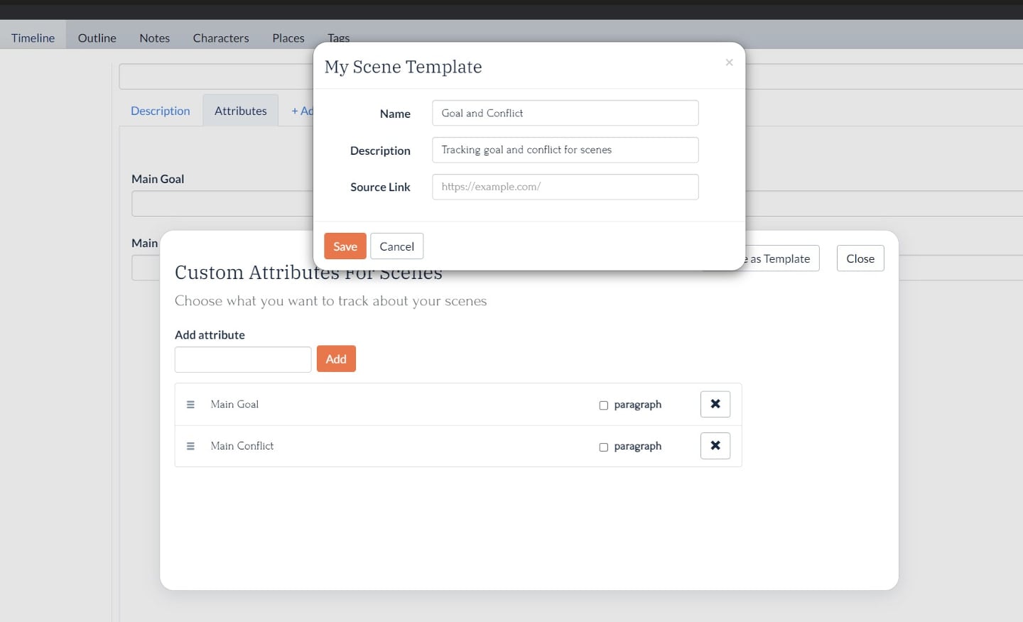 Powerful Custom Scene and Character Templates in Plottr