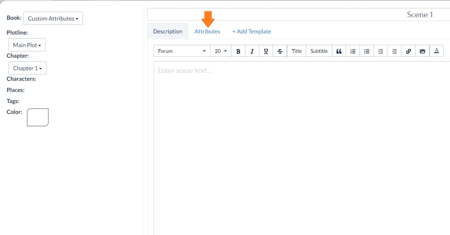 Powerful Custom Scene and Character Templates in Plottr