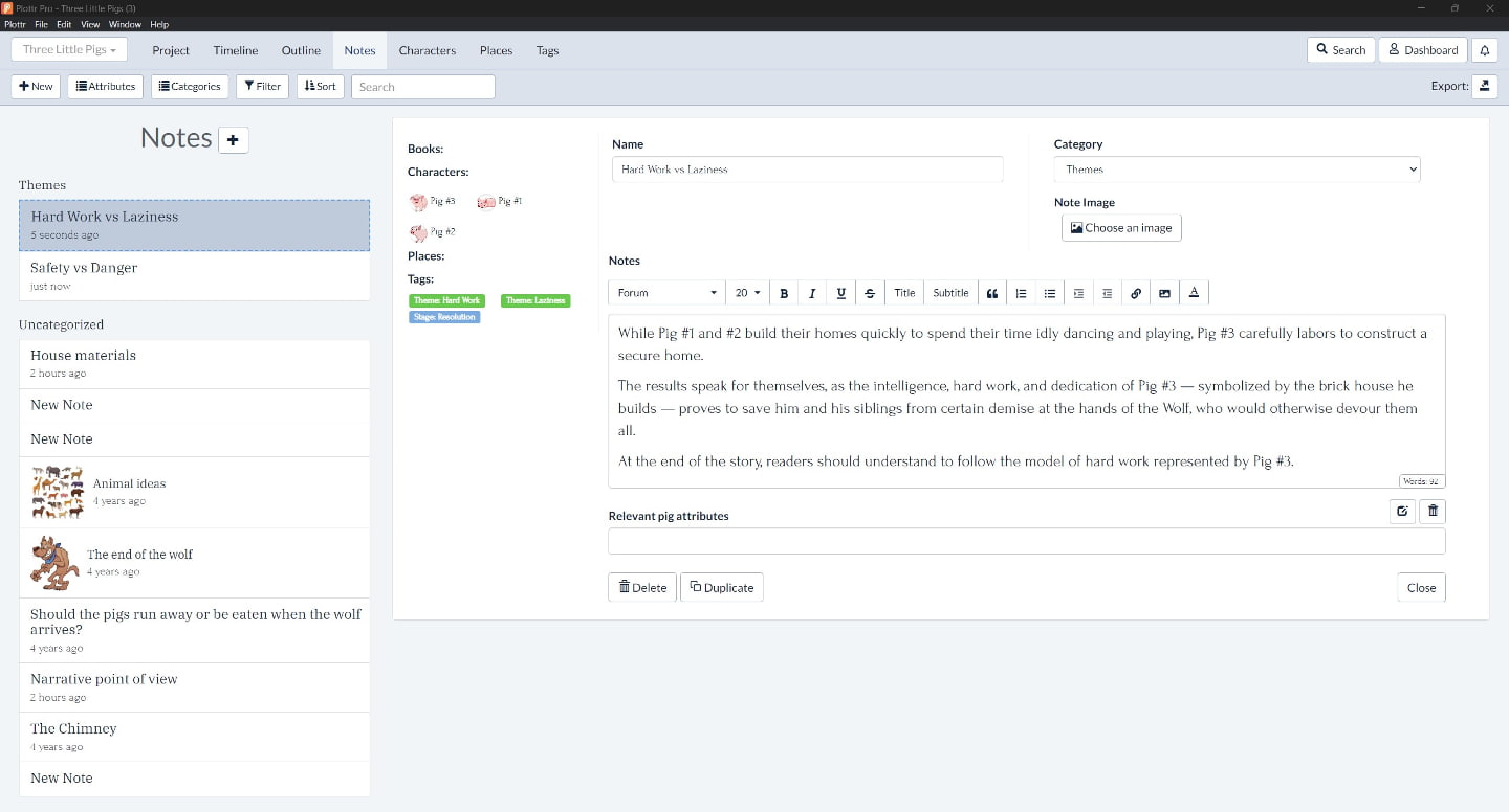 Story Organizers: Keep Every Detail in Order with Plottr Notes